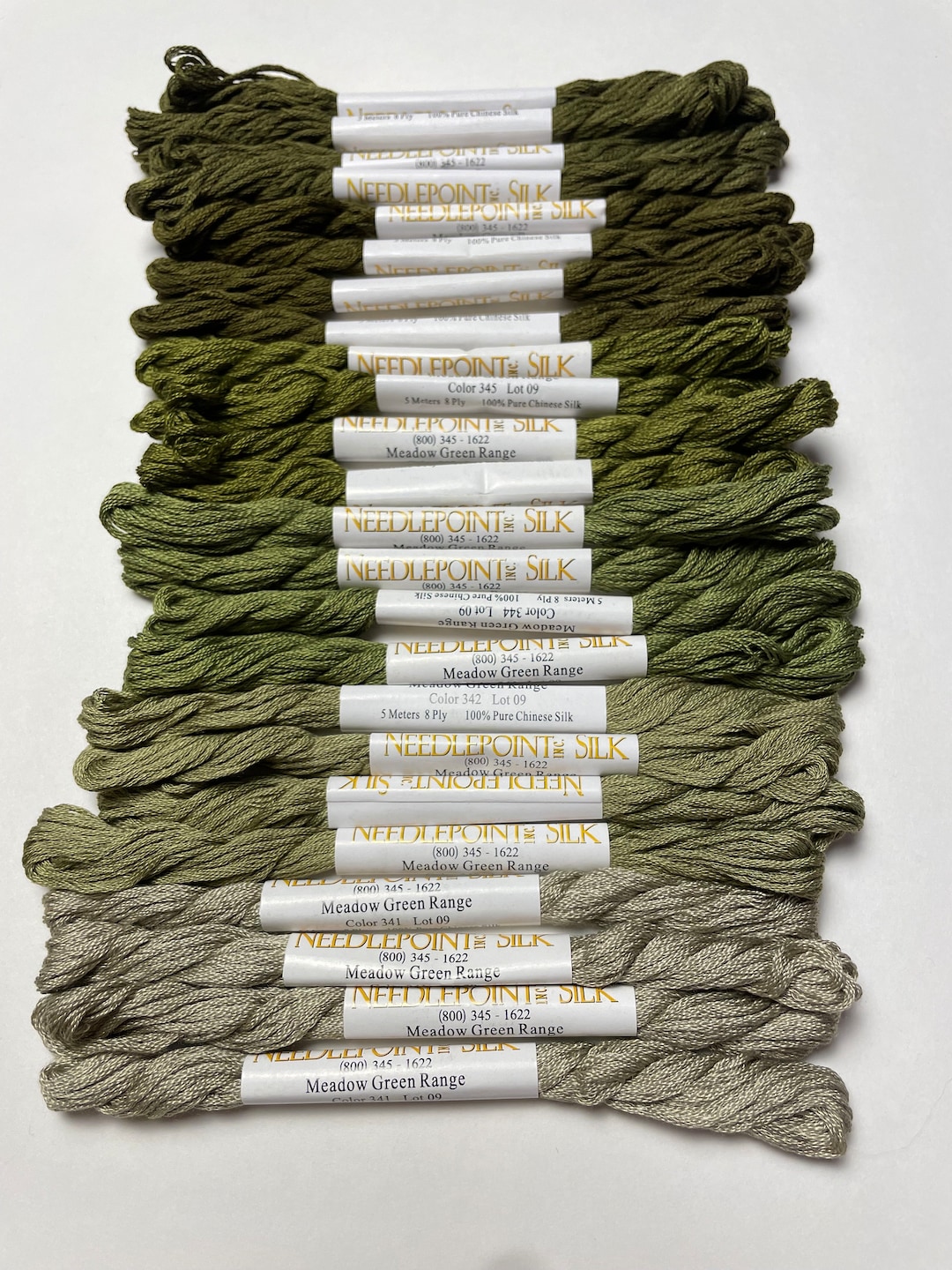 NPI Silk / MEADOW GREEN Range Colors 341-348 - Etsy