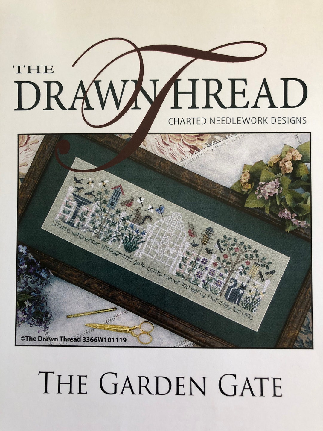 The Drawn Thread/ the GARDEN GATE / Cross Stitch / Pattern Only - Etsy
