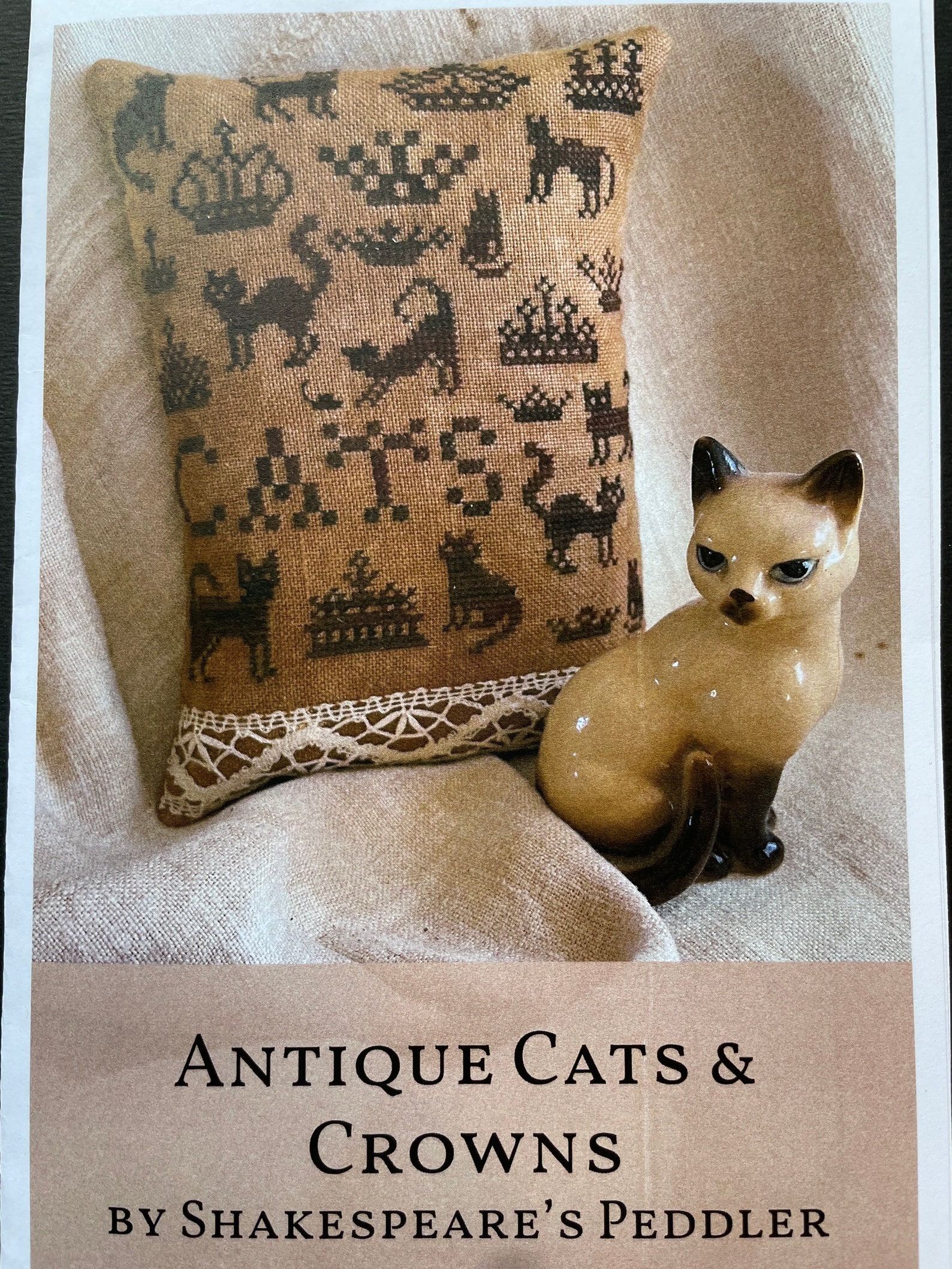Antique CATS & CROWNS / Shakespeares Peddler / Cross Stitch - Etsy