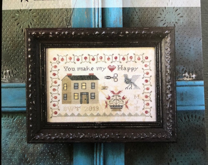 Heartstring Samplery / You Make My HEART HAPPY / Cross Stitch Chart ...