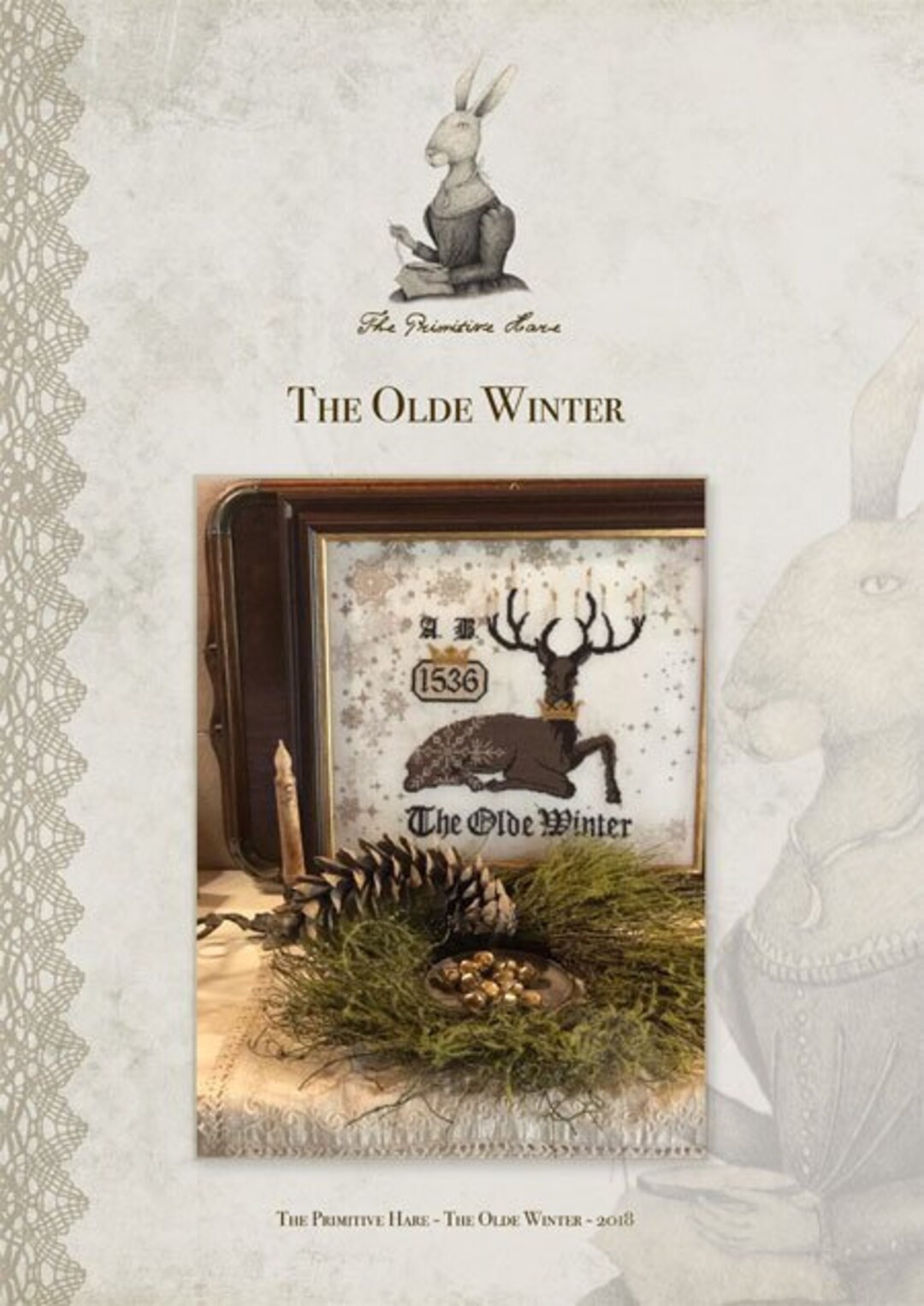 The Olde Winter by the Primitive Hare / Counted Cross Stitch / Pattern ...