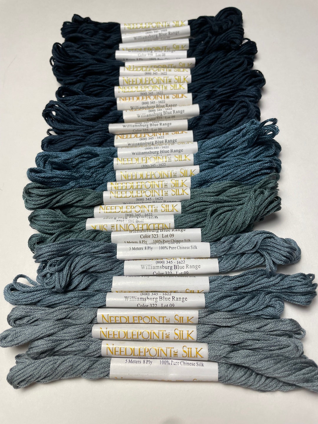 NPI Silk / WILLIAMSBURG BLUE Range Colors 321-328 - Etsy