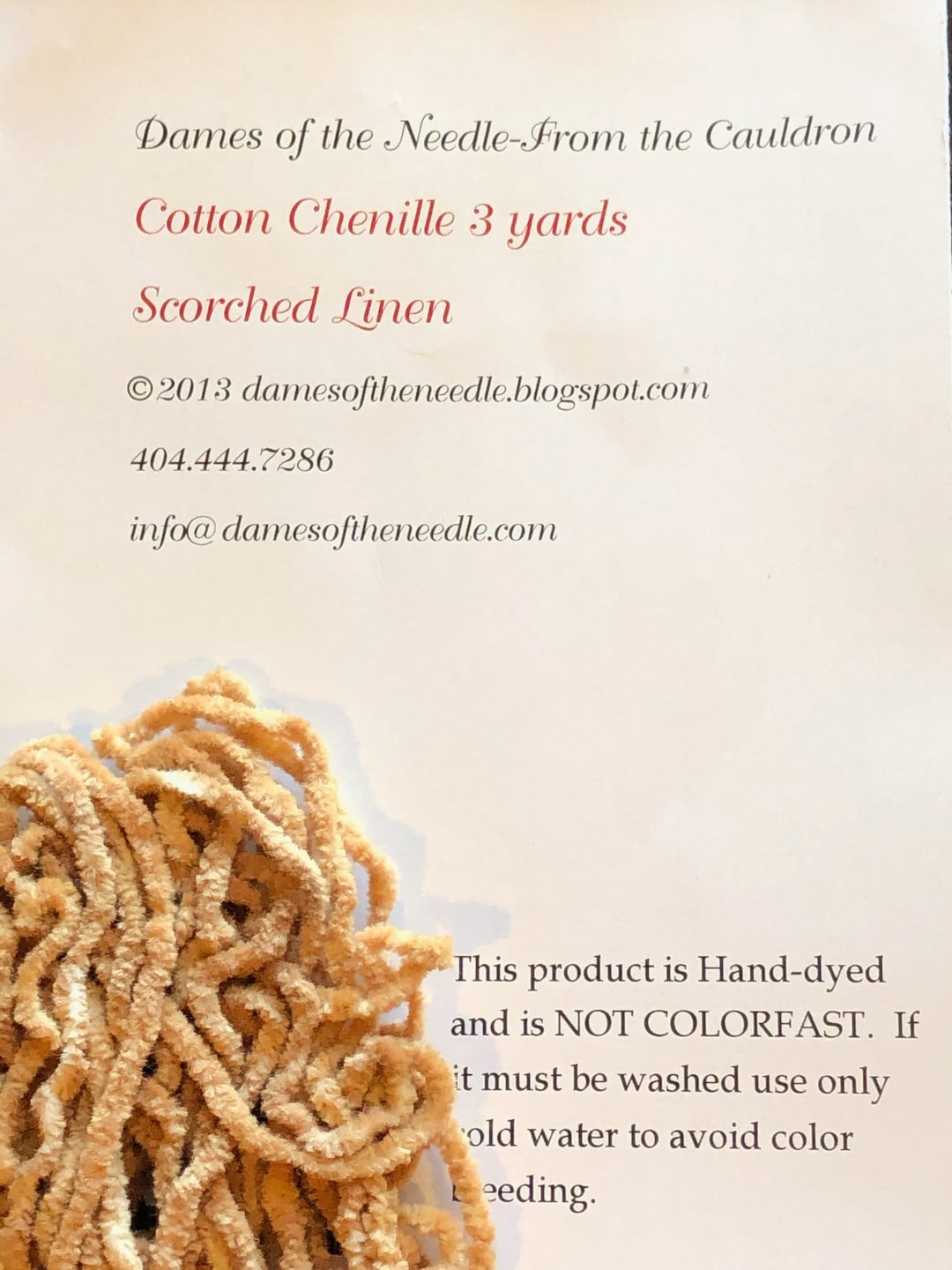 Dames of the Needle / Hand Dyed Chenille or Mini Pom Pom Trim/ Scorched ...