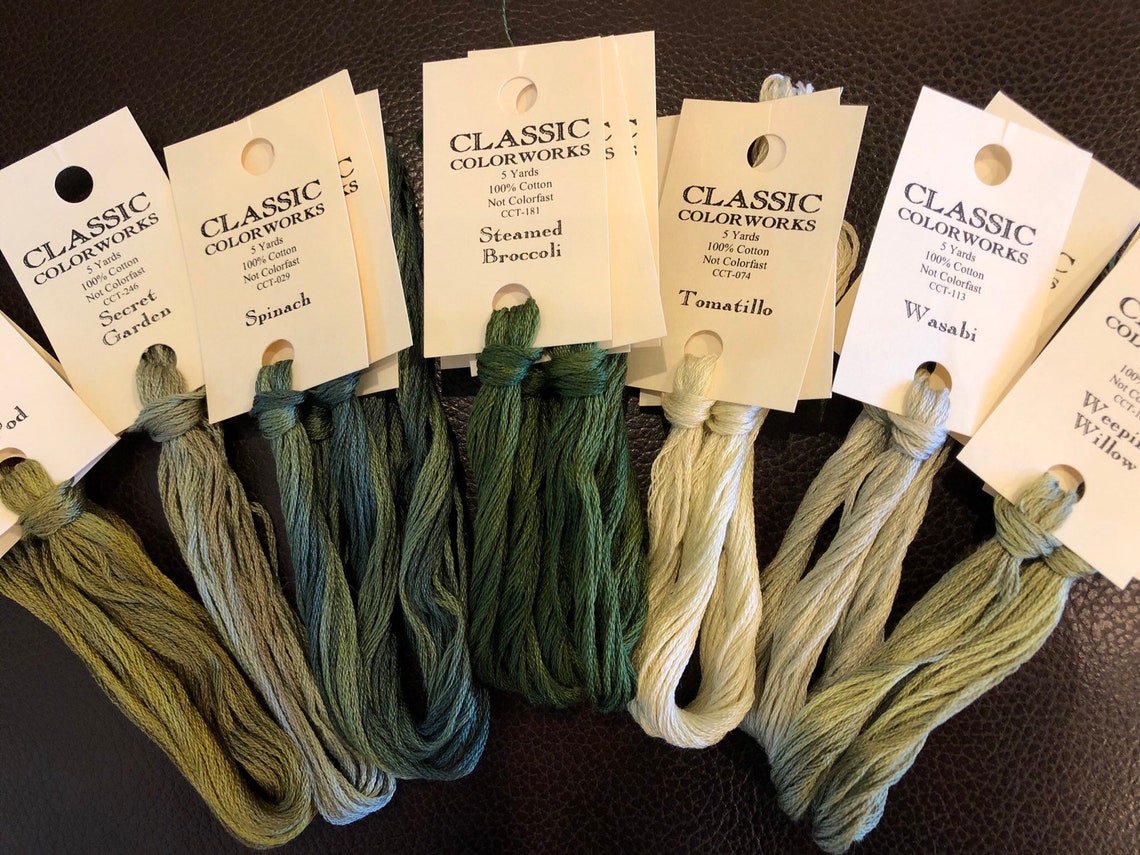 Classic Colorworks / Greens, N to Z / Overdyed Threads / Floss / Cross ...