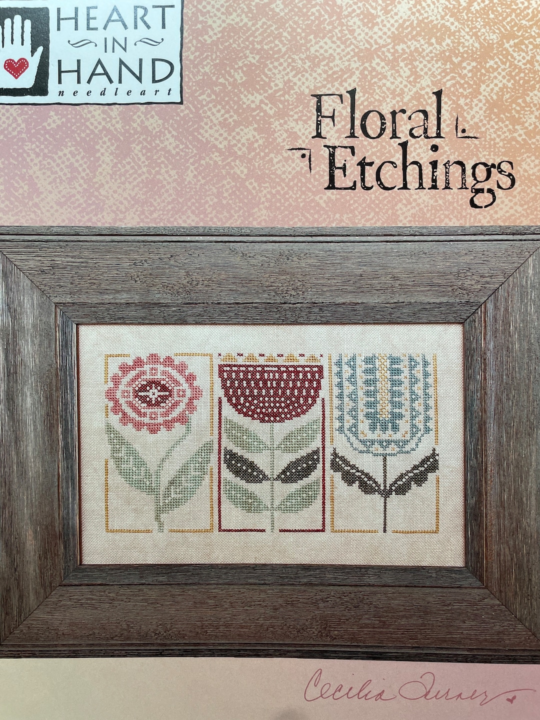 FLORAL ETCHINGS / Heart in Hand / Cross Stitch Pattern / Pattern Only ...