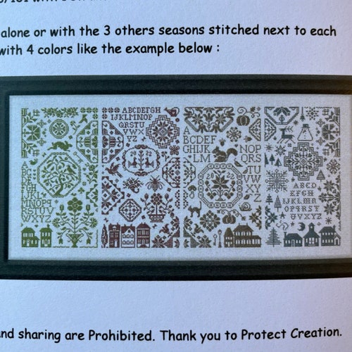 Jardin Prive / Seasonal Quaker Series / Cross Stitch Chart / - Etsy