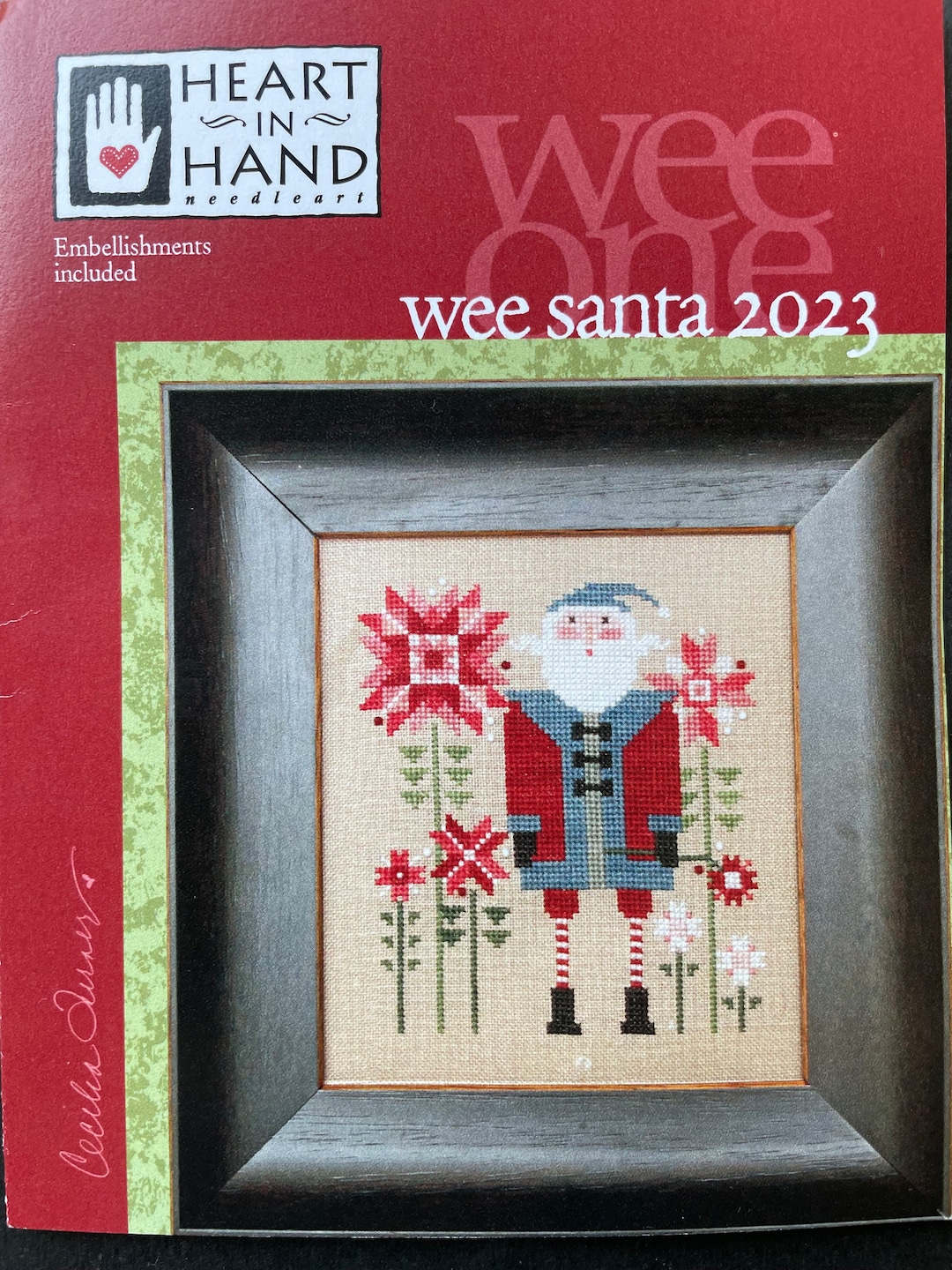 Heart in Hand / Wee Santa 2023 / Stitch Chart / Counted Cross Stitch ...