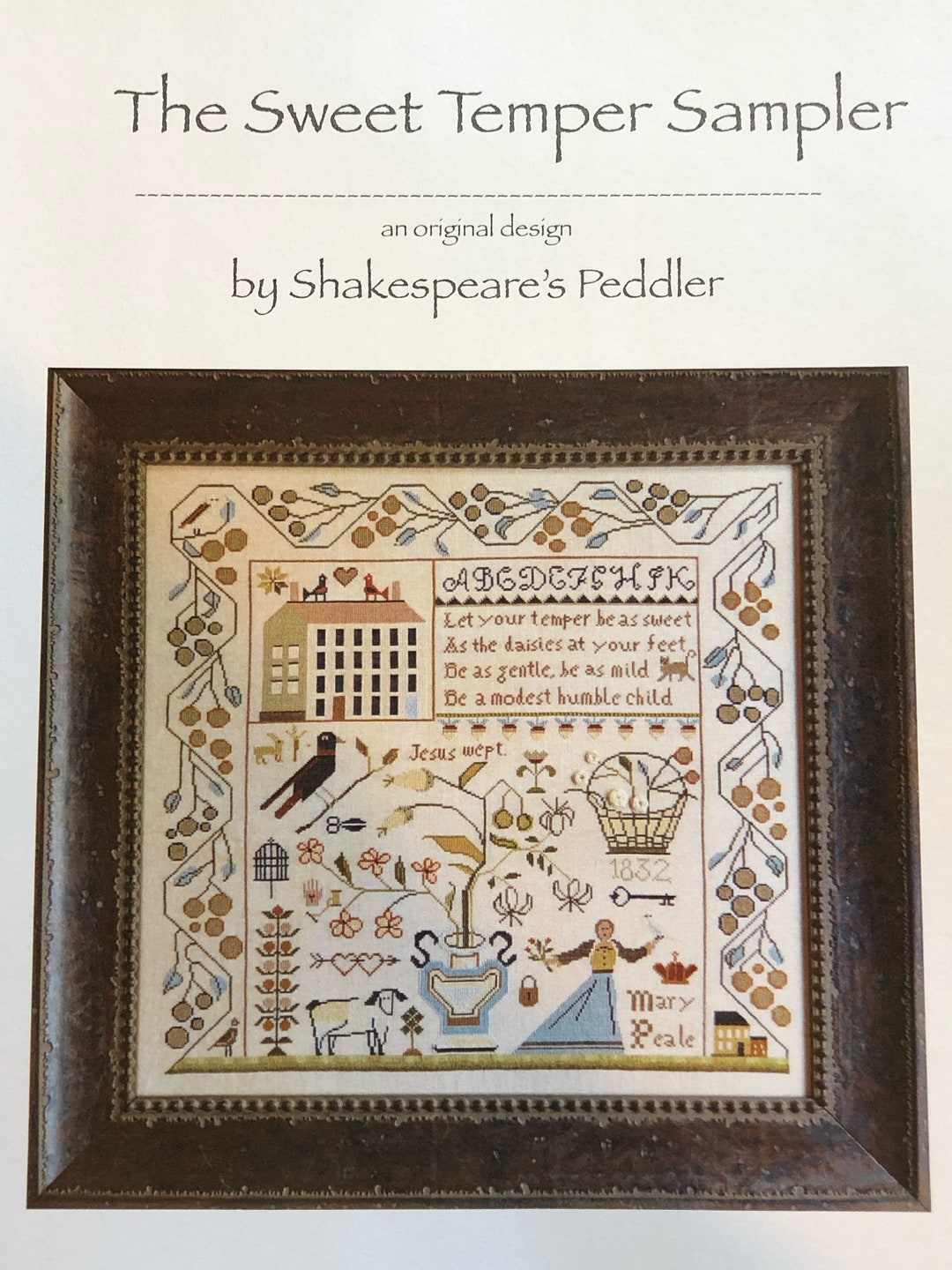 The Sweet Temper Sampler / Shakespeare’s Peddler / Cross Stitch Chart ...