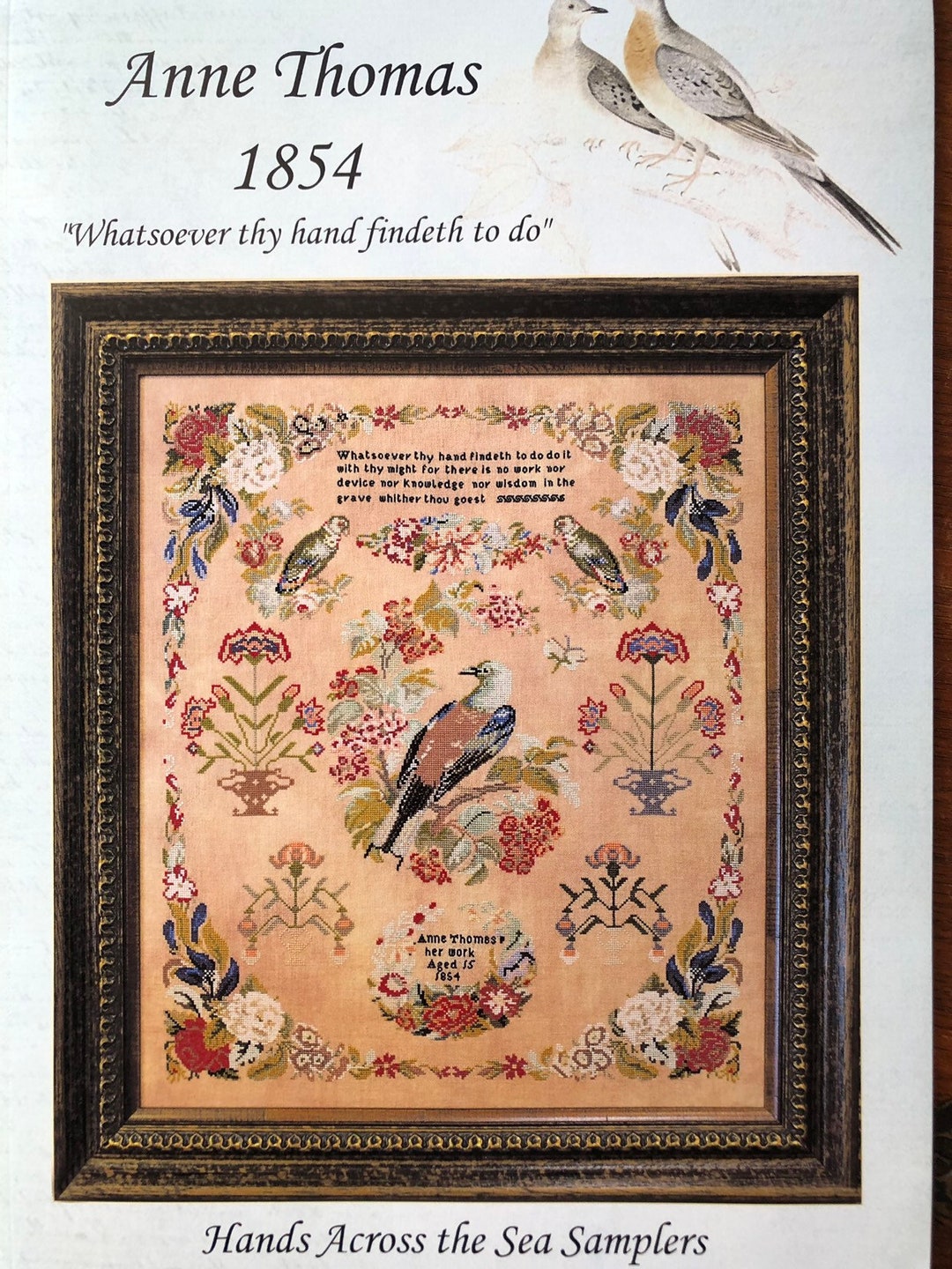ANNE THOMAS 1854 / Hands Across the Sea Samplers / Cross Stitch Chart ...