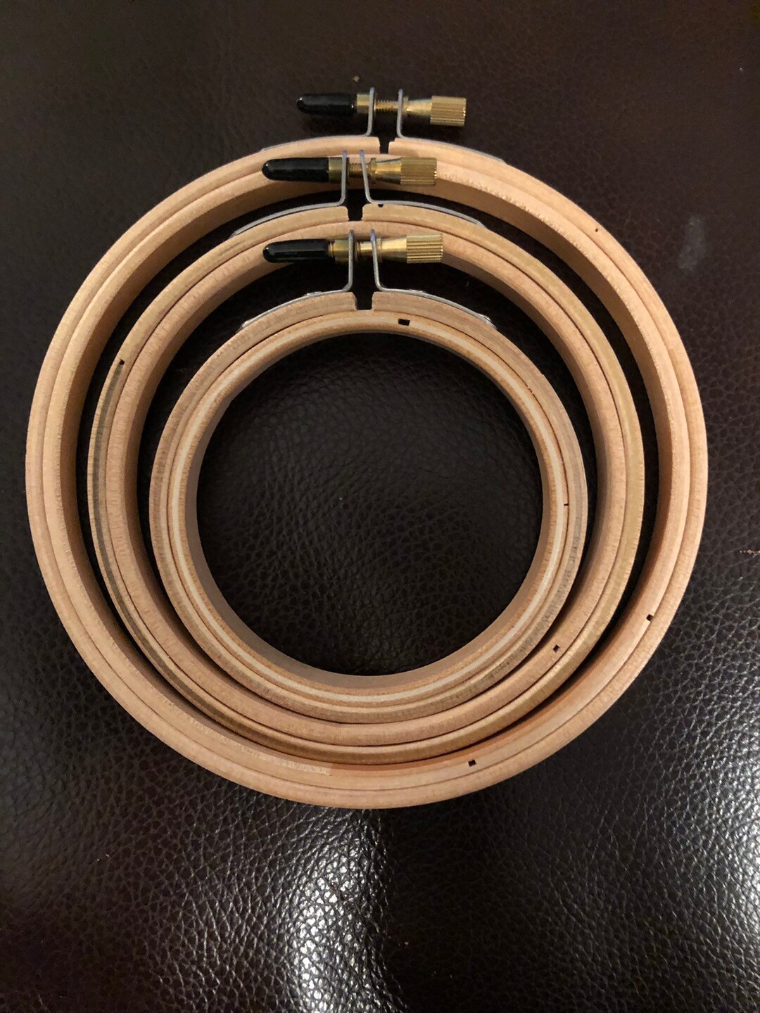 Superior Round Edge Wood Hoop / 3" 4" 5" 6” Sizes / Cross Stitch ...