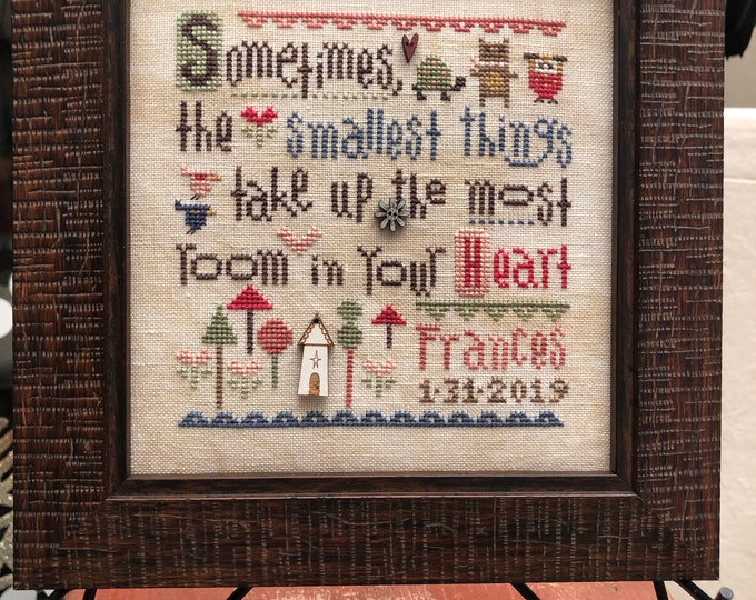Heart in Hand / Smallest Things Sampler / Cross Stitch Chart With ...