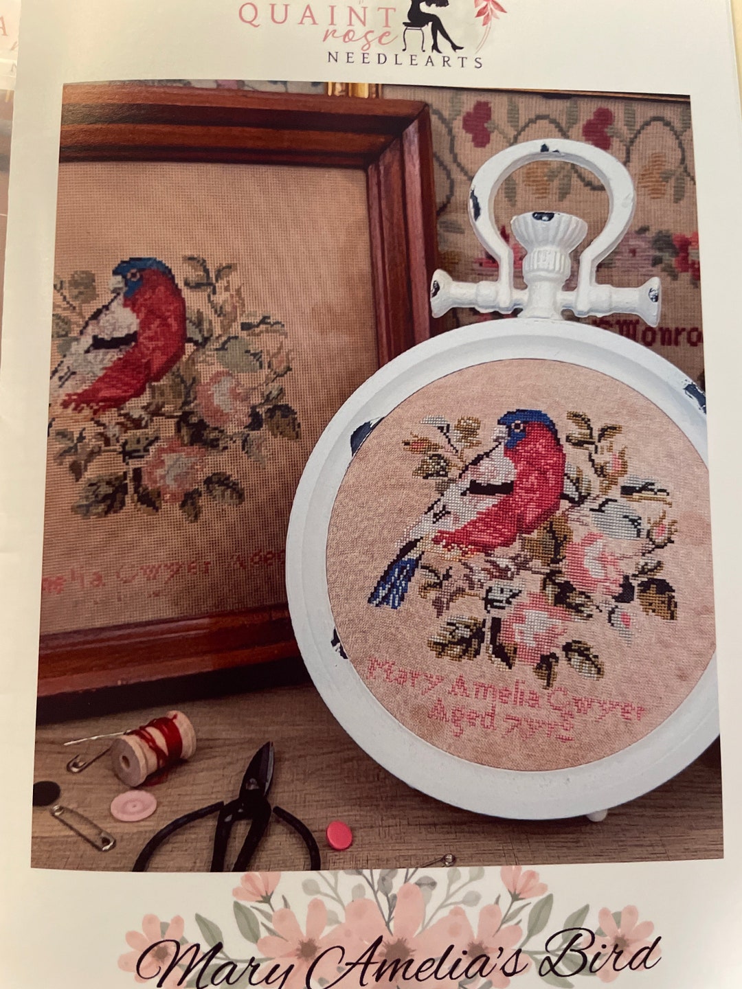 MARY AMELIA'S BIRD / Quaint Rose Needlearts / Cross Stitch Chart - Etsy