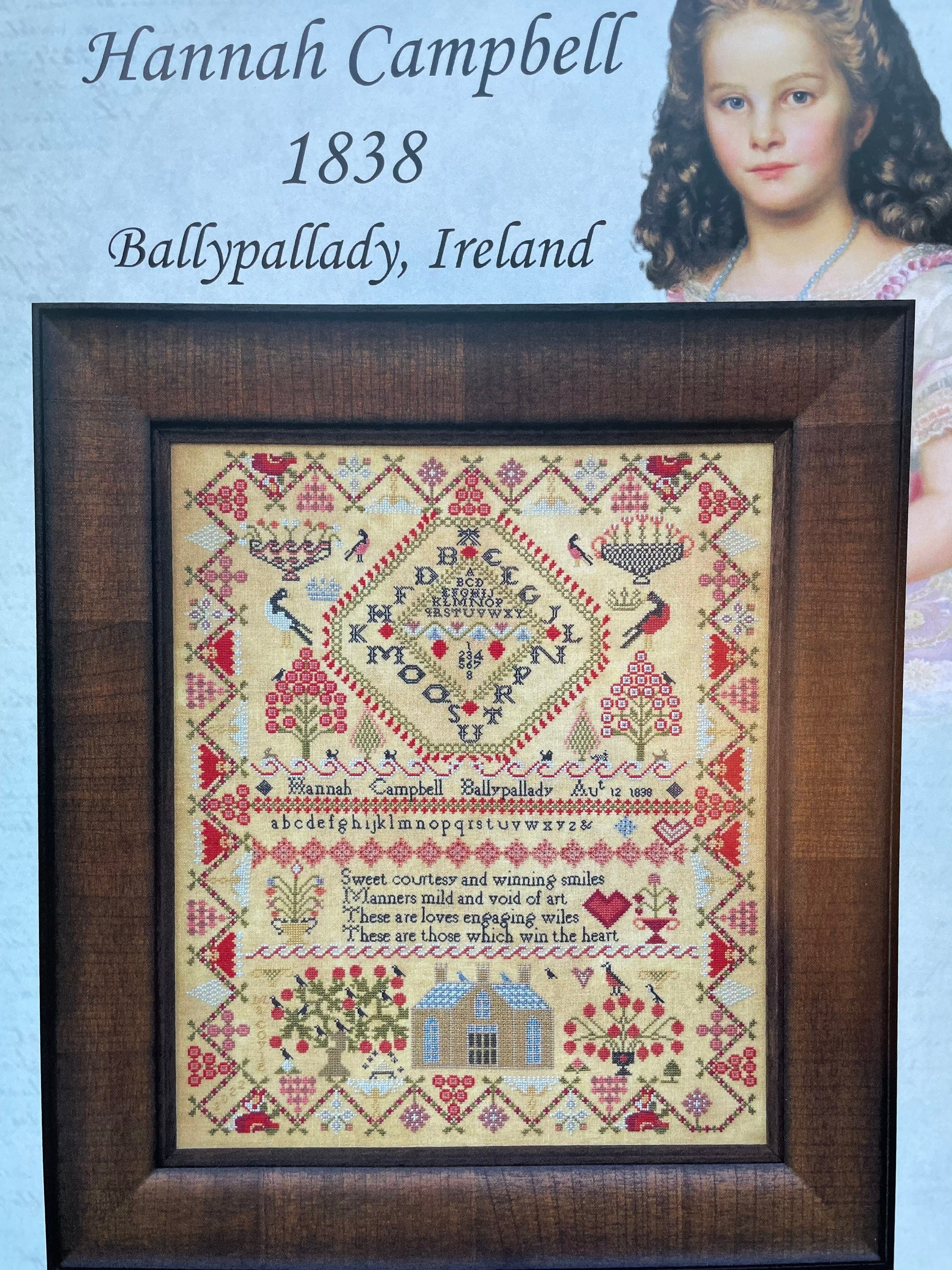 HANNAH CAMPBELL 1838 / Hands Across the Sea Samplers / Cross Stitch ...