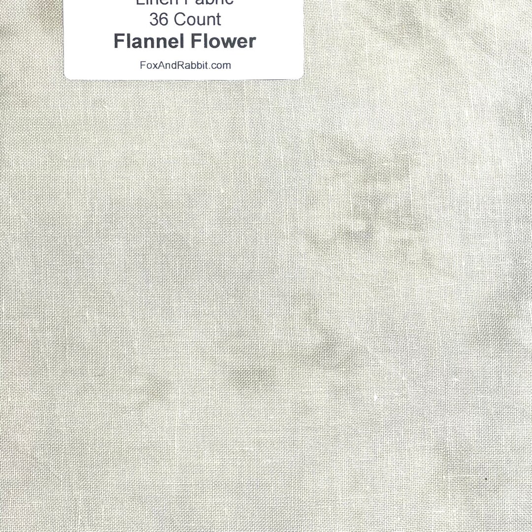 FLANNEL FLOWER / Fox and Rabbit Designs / Cross Stitch Fabric / Ready ...
