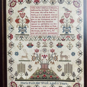 MARIA EWIN 1820 / Hands Across the Sea Samplers / Cross Stitch Chart ...