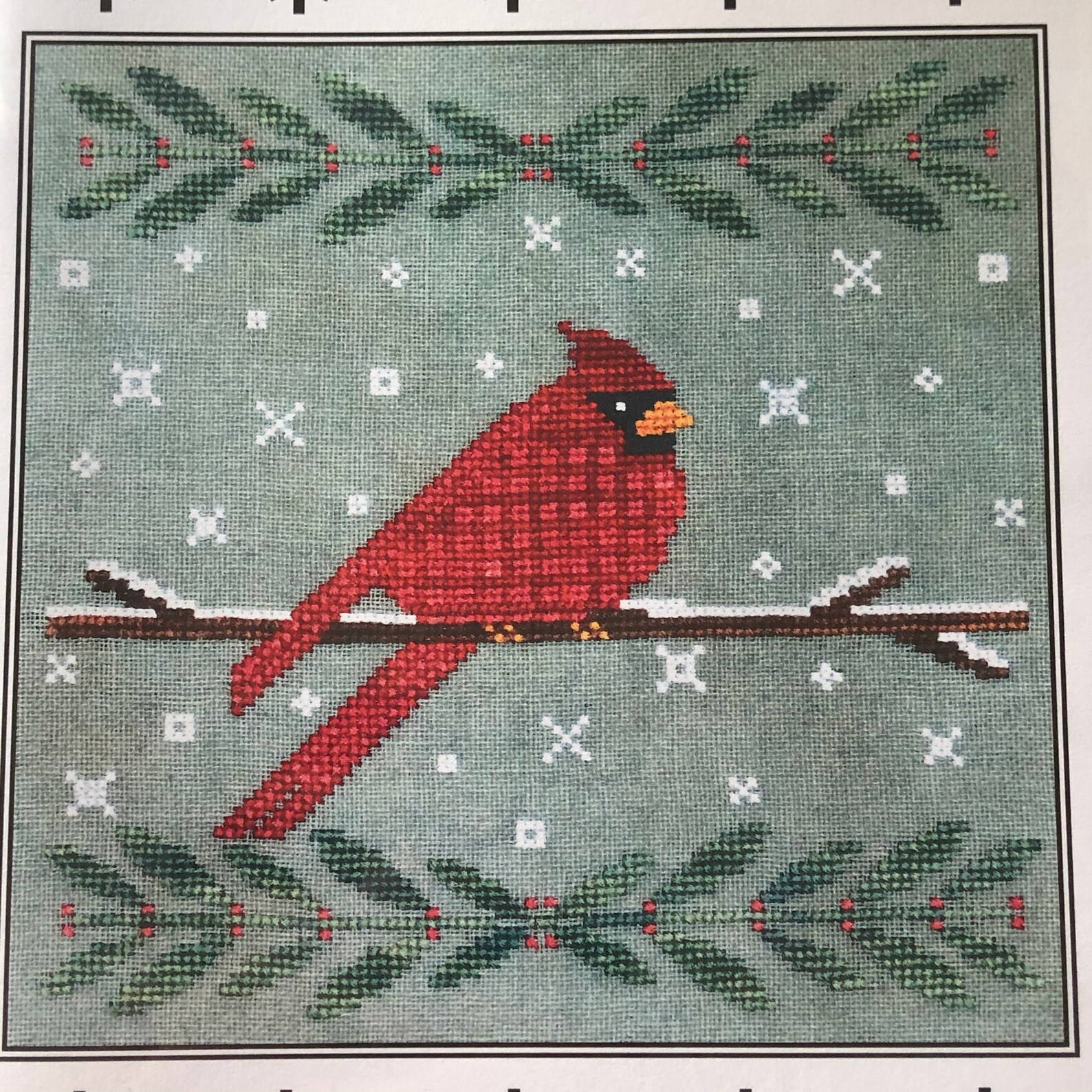 WINTERTIDE CARDINAL/ Artful Offerings / Cross Stitch Chart / | Etsy