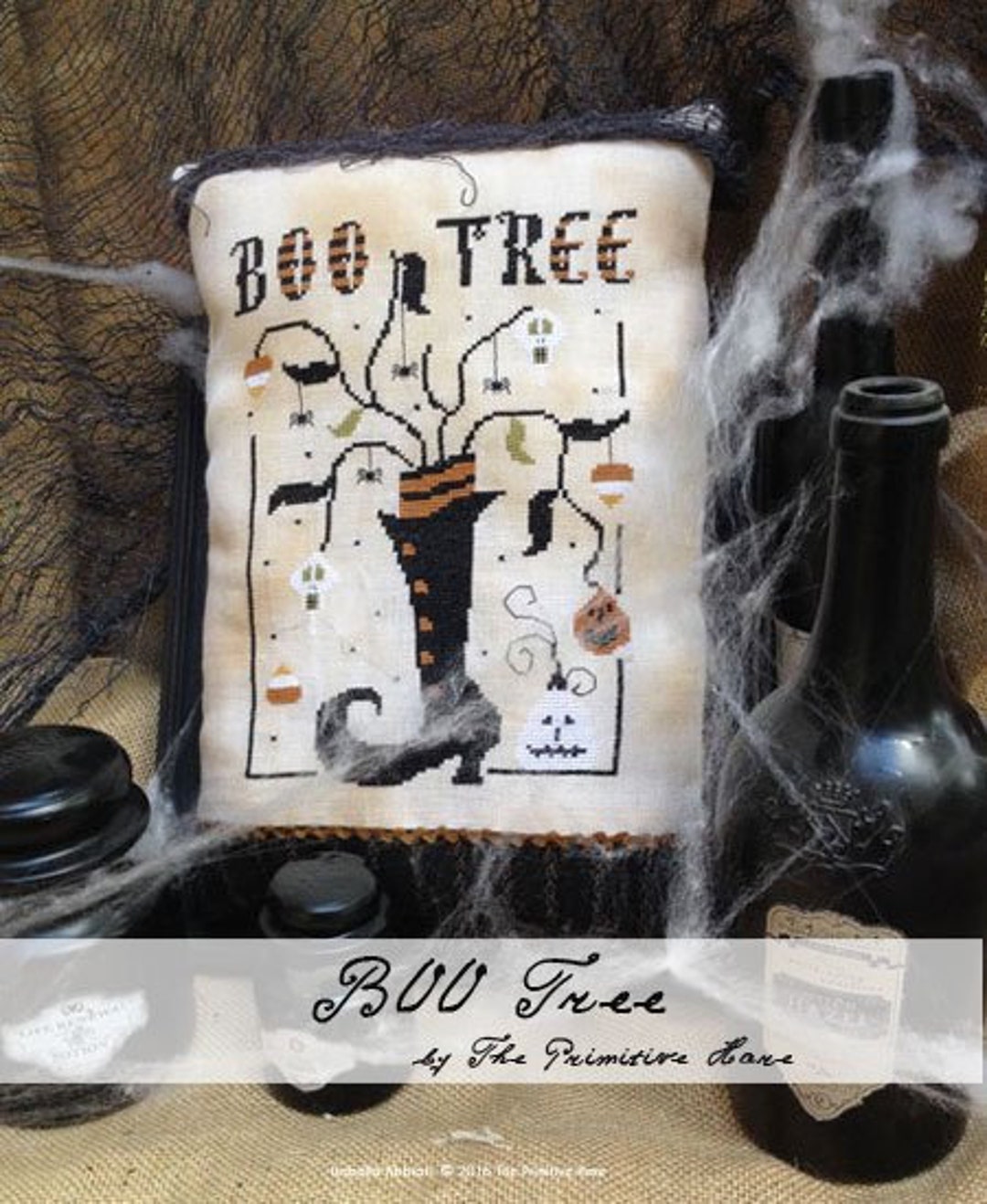 BOO Tree by the Primitive Hare / Cross Stitch Chart / Counted Cross ...