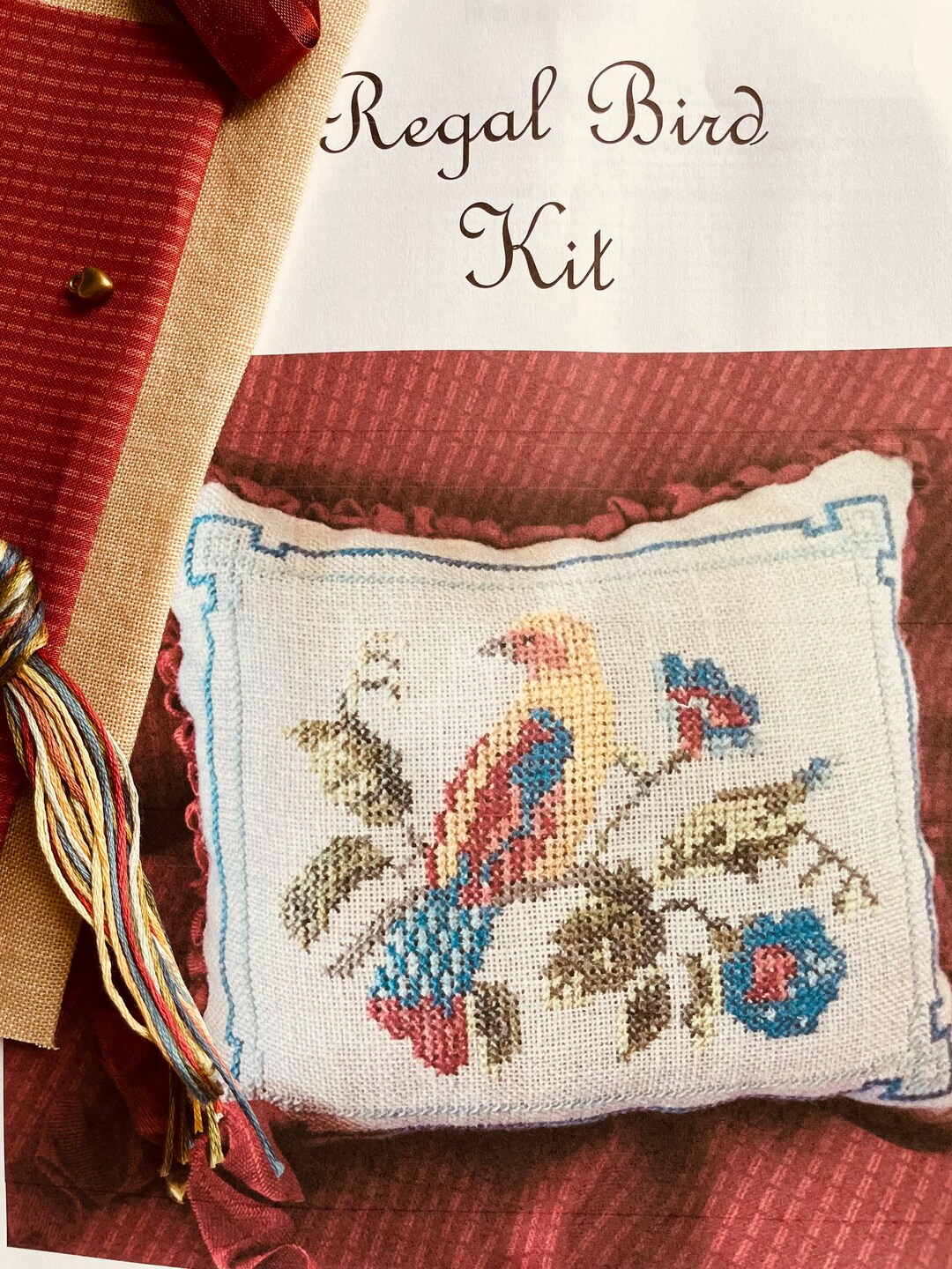 REGAL BIRD Kit / by Samplers Not Forgotten / Cross Stitch Kit - Etsy