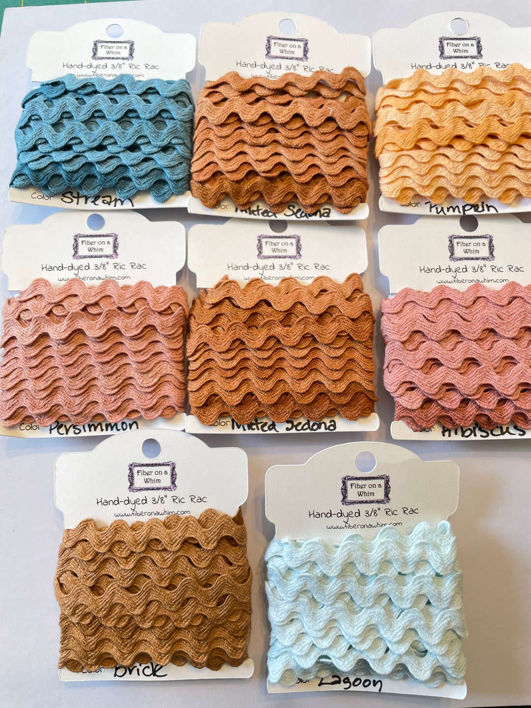 Hand Dyed Cotton Rick Rack by Fiber on a Whim / Embellishments - Etsy