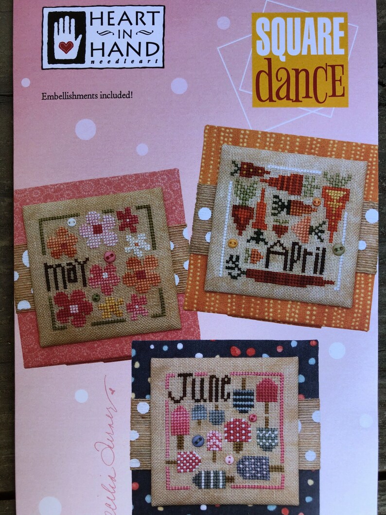 SQUARE DANCE Monthly Series From Heart in Hand / Cross Stitch - Etsy