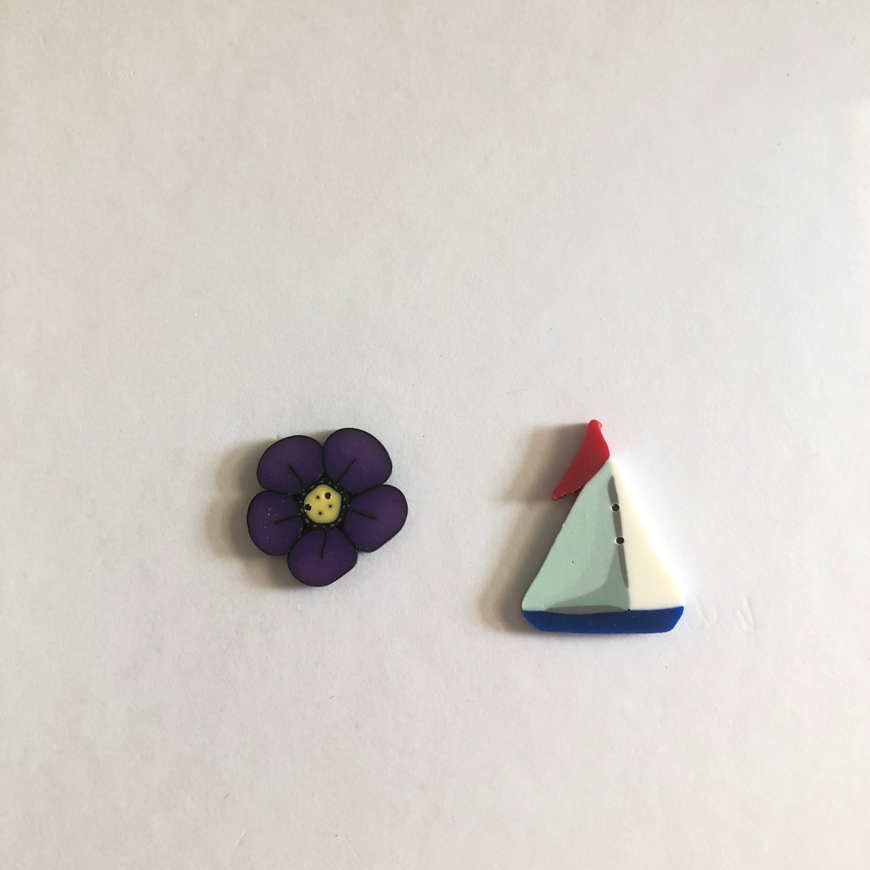 JABCO SUMMER Buttons / Flower / Sailboat / Embellishments / - Etsy