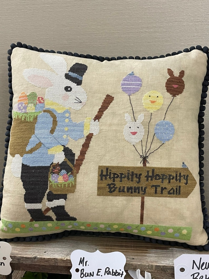 Mr BUN E RABBIT by Needle Bling Designs / Cross Stitch Chart / - Etsy