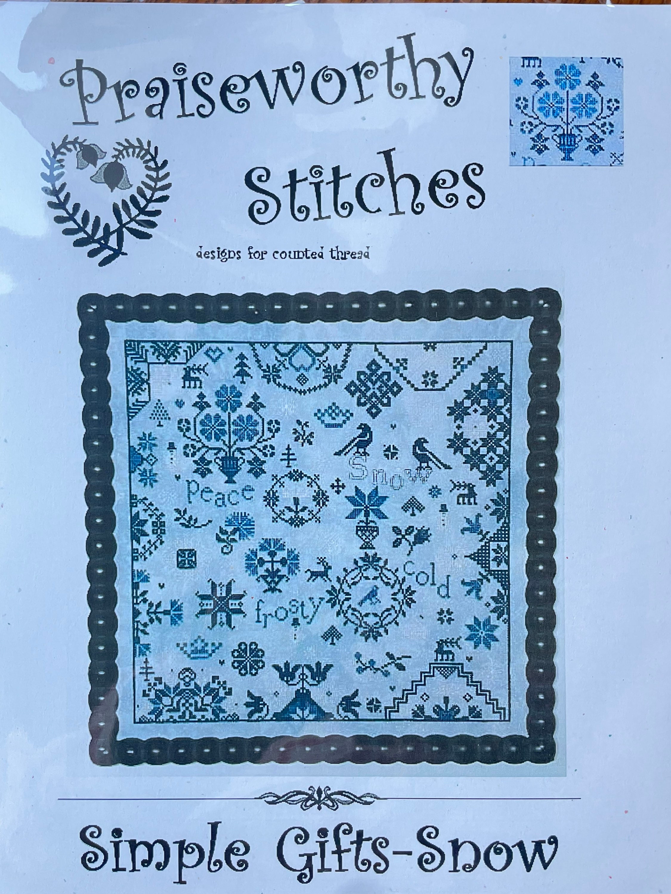 Praiseworthy Stitches / SIMPLE GIFTS: SNOW Cross Stitch Chart / Pattern ...