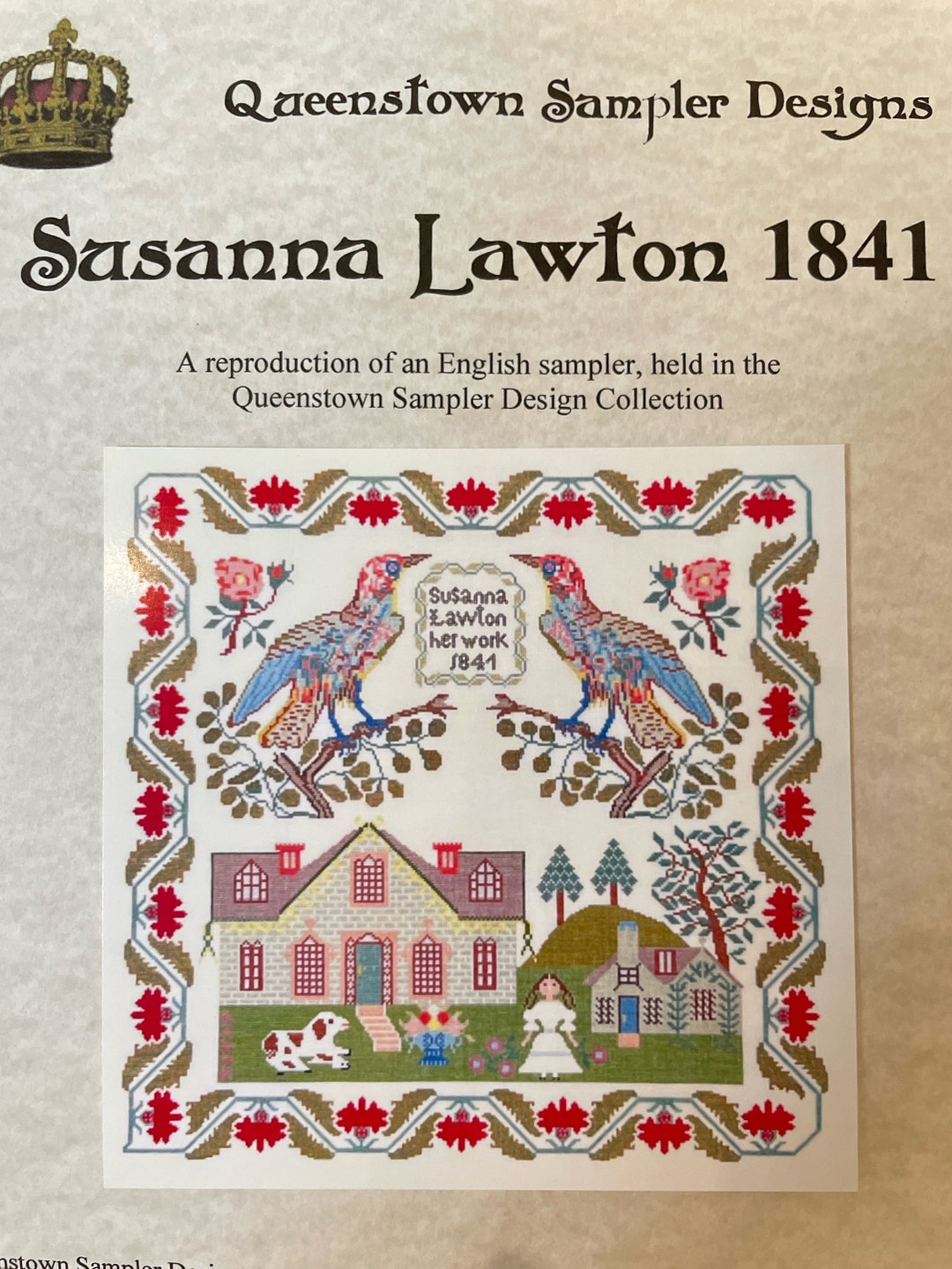 SUSANNA LAWTON 1841 / Queenstown Sampler Designs / Cross Stitch Chart ...