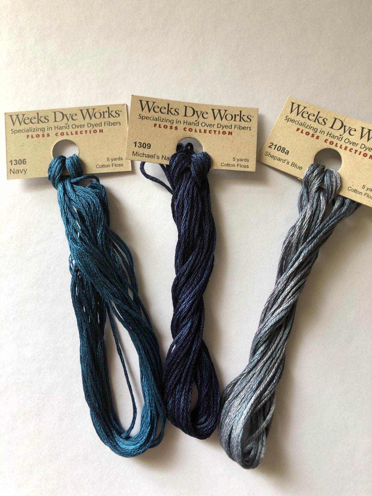 Weeks Dye Works / Blues / Floss / Cross Stitch / Embroidery / | Etsy