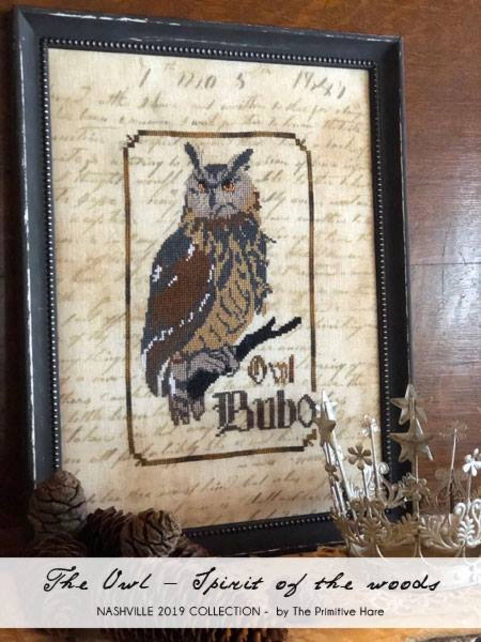 The OWL by the Primitive Hare / Cross Stitch Chart / Counted Cross ...