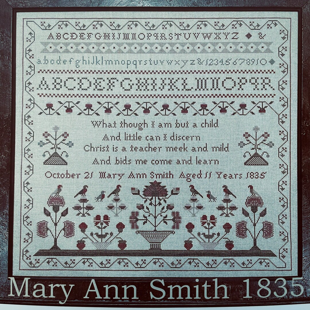 MARY ANN SMITH 1835 by the Scarlett House / Cross Stitch Chart ...