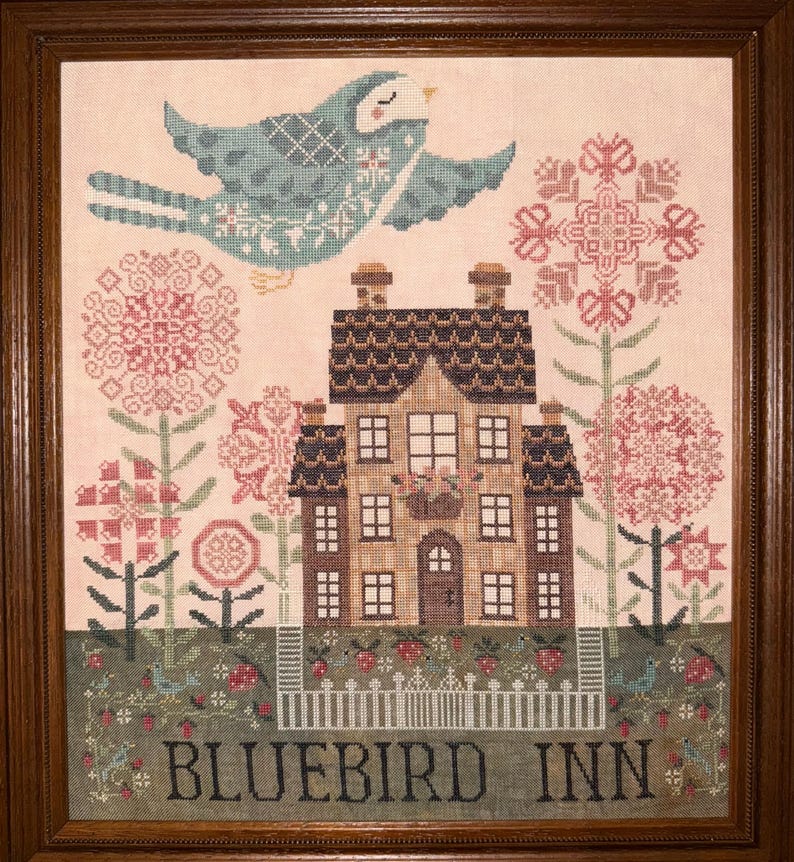 BLUEBIRD INN by Quaint Rose Needlearts / Counted Cross Stitch Pattern ...