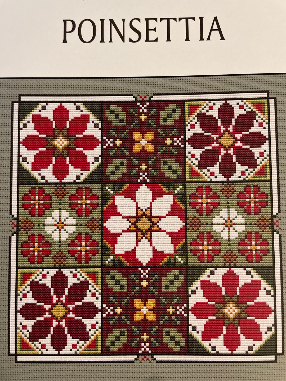 Carolyn Manning Designs / POINSETTIA /cross Stitch Chart / Cross Stitch ...