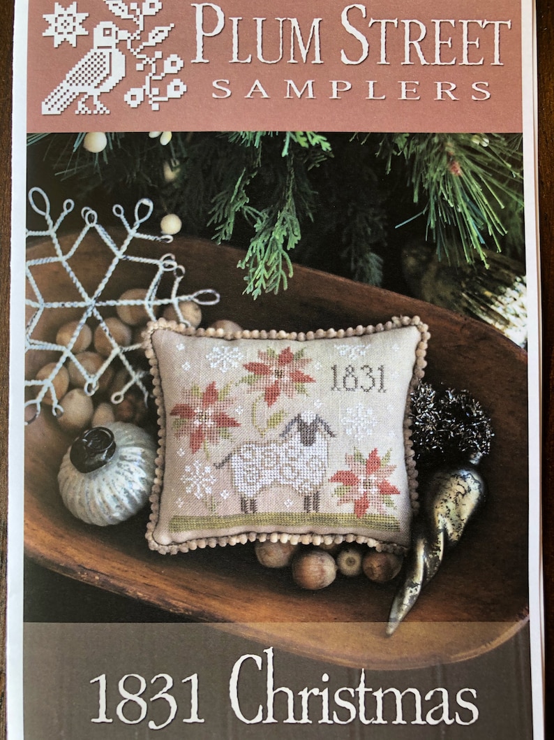 Plum Street Samplers / 1831 Christmas / Cross Stitch Chart / - Etsy