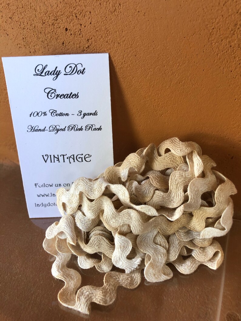 Lady Dot Creates/ Vintage / Hand Dyed Cotton Rick Rack / 7/32 - Etsy