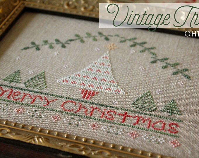 VINTAGE TREE / October House Fiber Arts / Cross Stitch Chart / Pattern ...