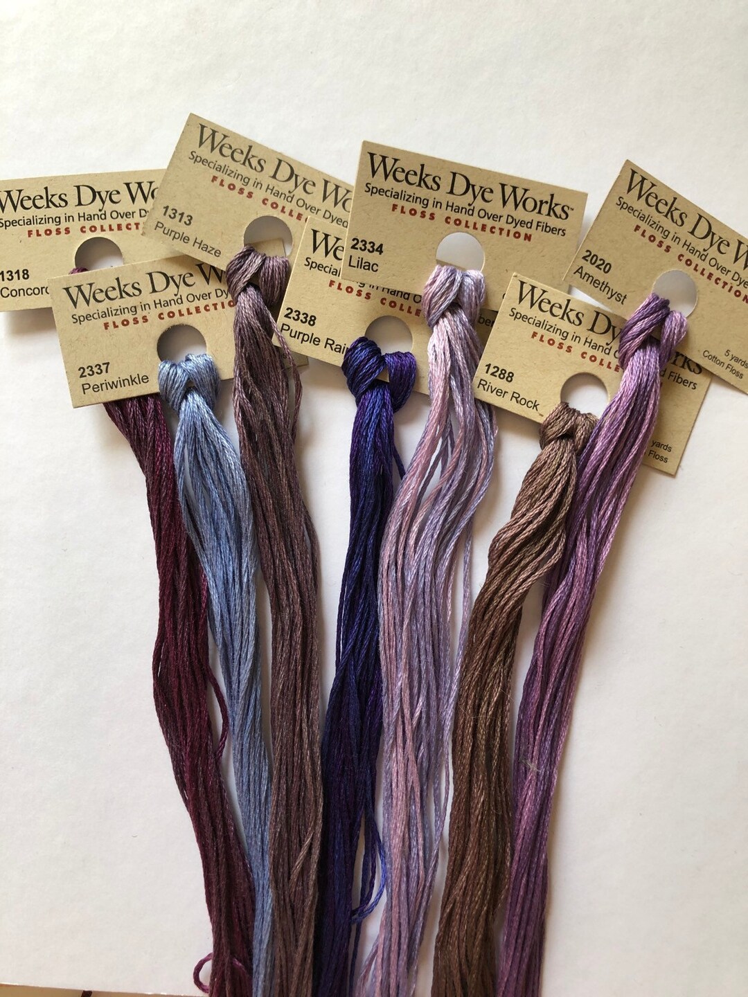 Weeks Dye Works / Purples / Mulberry / Cranberry Ice and More Floss ...