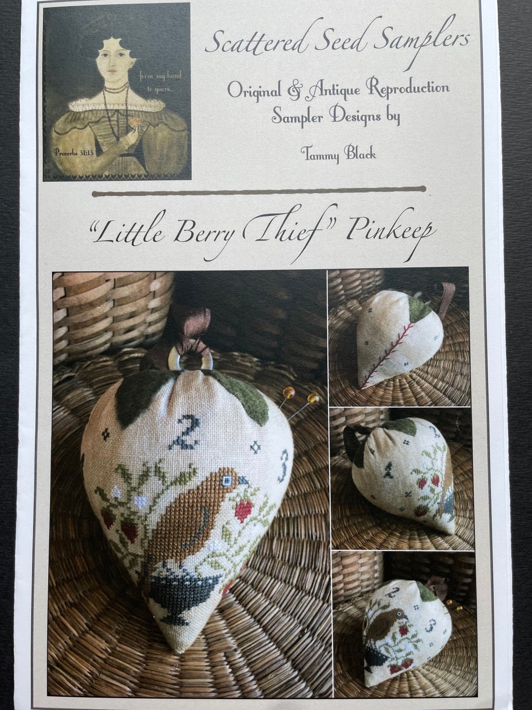 Scattered Seeds Samplers / LITTLE BERRY THIEF Pinkeep / Cross Stitch ...