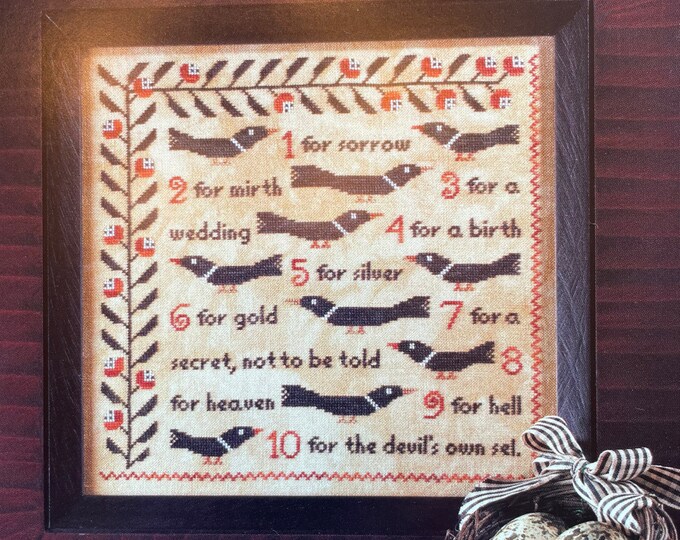 Birds of a Feather/ COUNTING MAGPIES / Cross Stitch Chart / Pattern ...