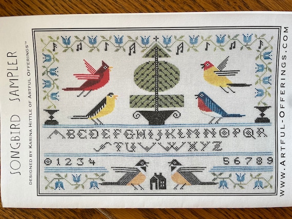 SONGBIRD SAMPLER / Artful Offerings / Cross Stitch Chart / - Etsy