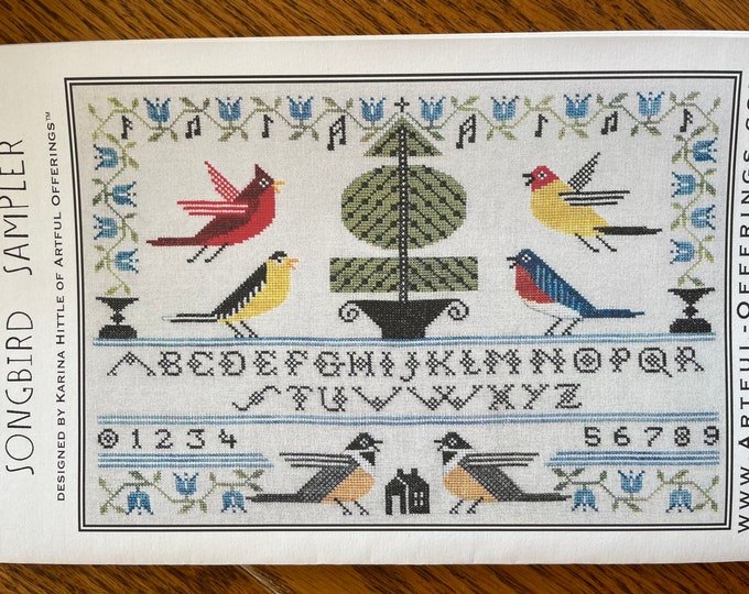 SONGBIRD SAMPLER / Artful Offerings / Cross Stitch Chart / Counted ...