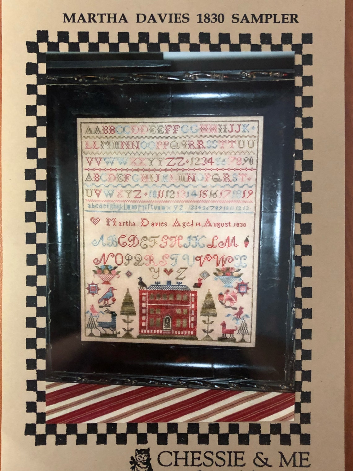Martha Davies 1830 Sampler by Chessie & Me / cross stitch | Etsy