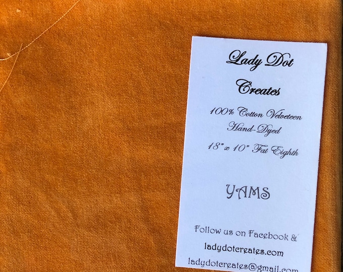 Lady Dot Creates/ Yams / Hand Dyed Cotton Velveteen / Craft Project - Etsy
