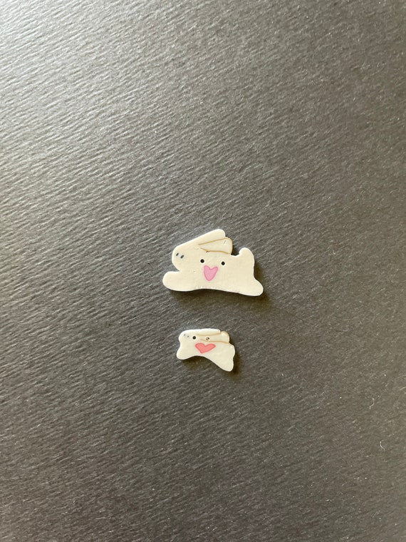 JABCO / Small White Rabbit /embellishments / Button - Etsy