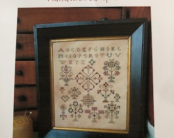 Counted Cross Stitch Pattern, Cottage Charm Sampler, Primitive Decor ...