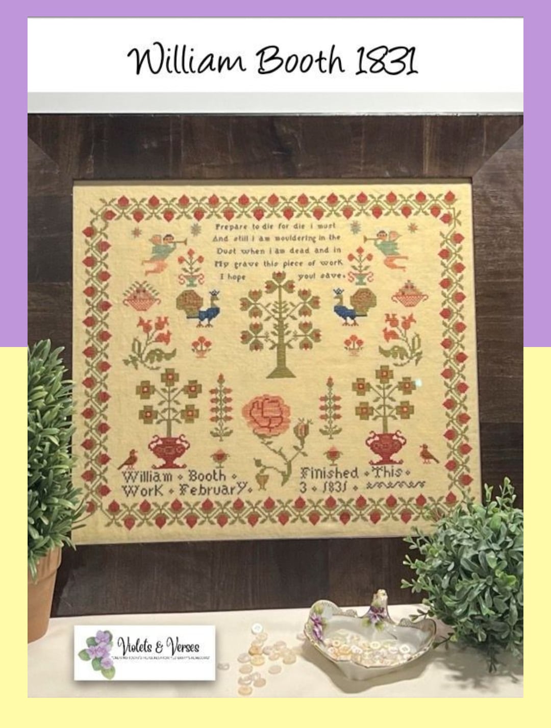 WILLIAM BOOTH 1831 by Violets & Verses / Counted Cross Stitch Pattern - Etsy