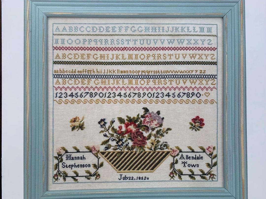 Hannah Stephenson 1852 / Just Stitching Along / Sampler /cross Stitch ...