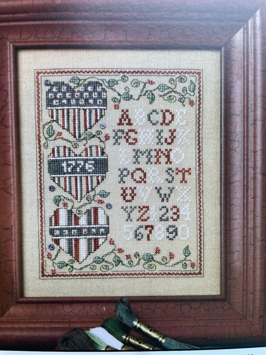 PATRIOTIC TRIO / the Sweetheart Tree / Cross Stitch Chart and Buttons - Etsy