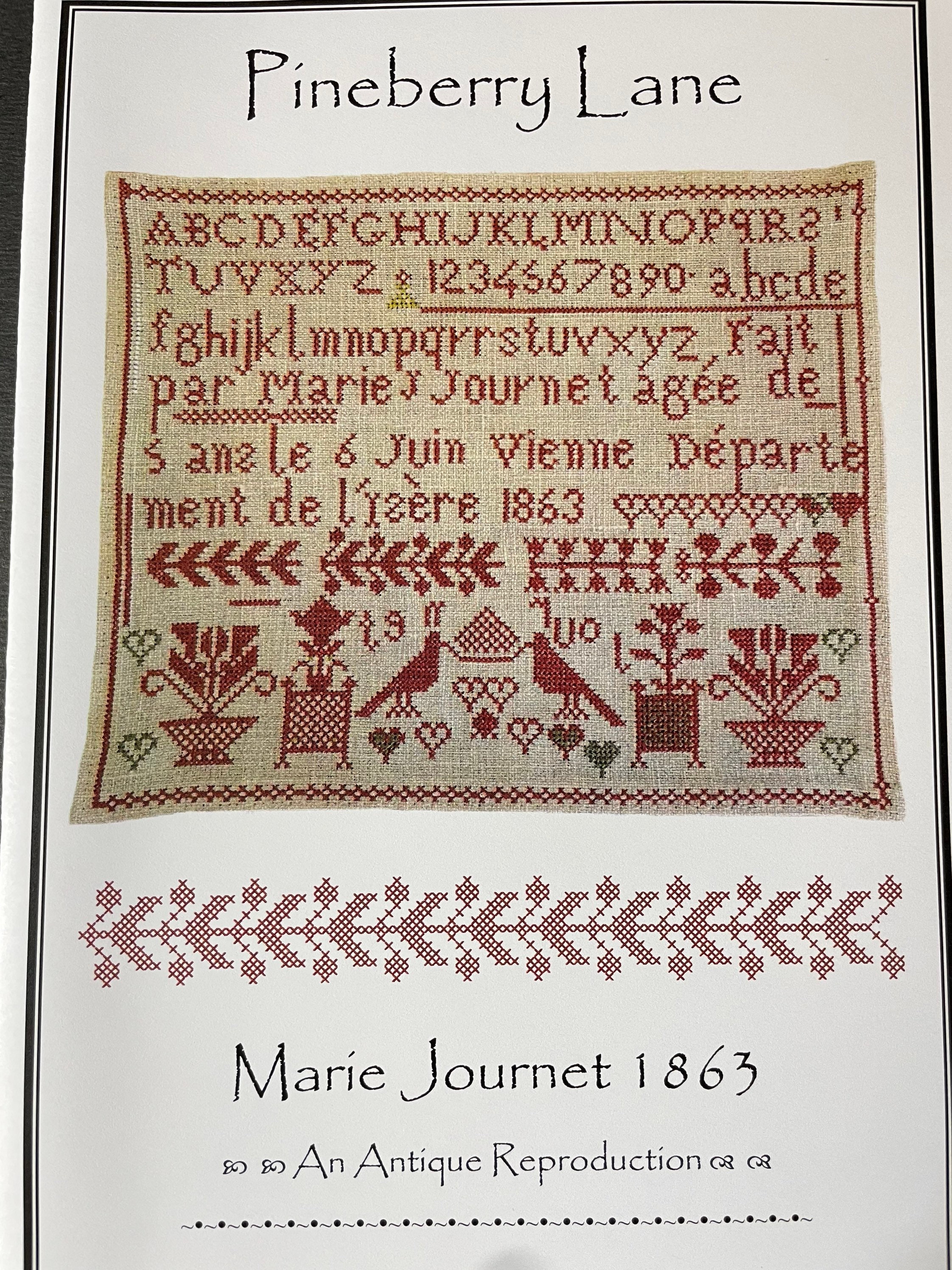 Pineberry Lane / MARIE JOURNET 1863 / Cross Stitch Chart / Pattern Only - Etsy