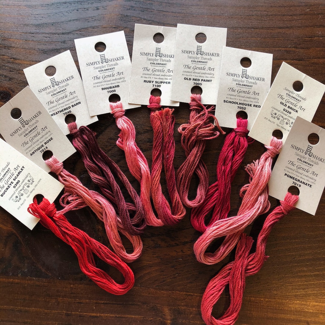 Gentle Art / Reds / Floss / Cross Stitch / Needlework Threads - Etsy